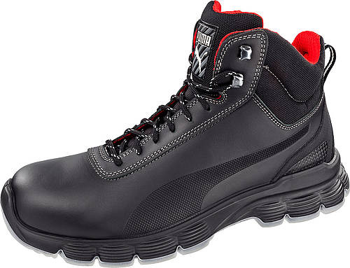 630101 PUMA Pioneer Mid Sicherheitsstiefel mit Stahlkappe ESD schwarz ...